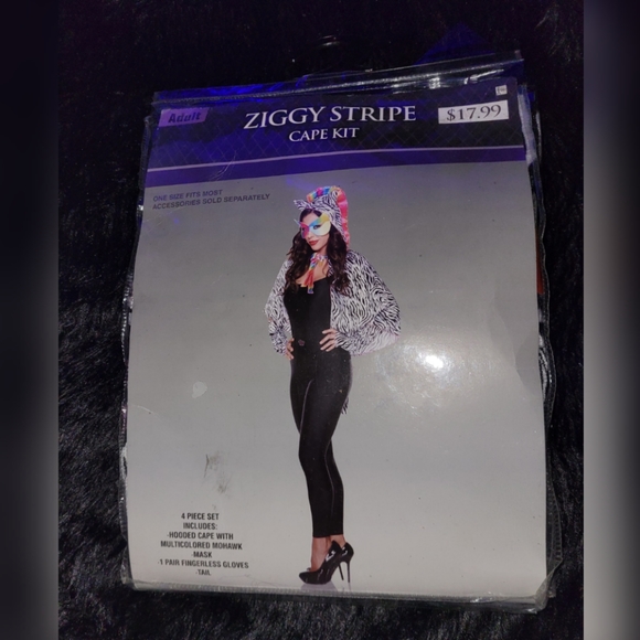 Other | Ziggy Stripe Cape Kit Adult Female Costume | Poshmark